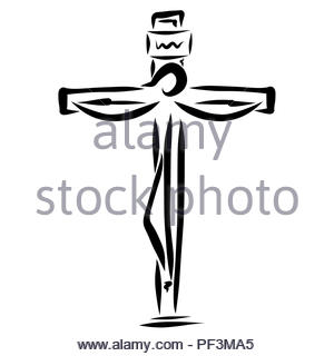 Inscription on the cross of the Crucifixion of Jesus Christ, INRI Stock ...