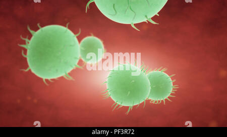 Bacteria spread inside the body. Infection And Immunodeficiency Concept ...