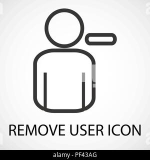 Ban user icon simple vector. Delete service. Remove account Stock ...