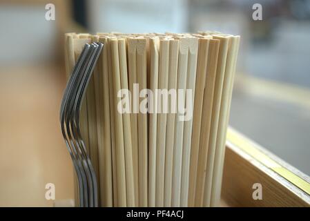 Asian dining accessories, Chinese chopsticks, rest, soup spoon, cloth ...