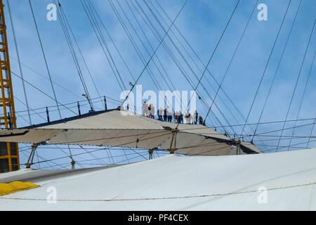 Up At The O2, O2 millenium arena London England millennium dome rooftop ...