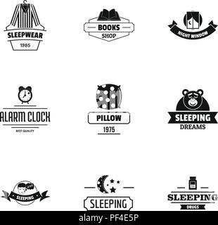 Overnight logo set, simple style Stock Vector Image & Art - Alamy