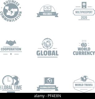 Globalization logo set, simple style Stock Vector Image & Art - Alamy
