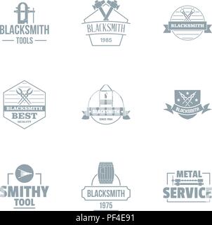 Metalworking logo set, simple style Stock Vector Image & Art - Alamy