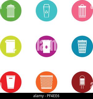 Slag icons set, flat style Stock Vector Image & Art - Alamy