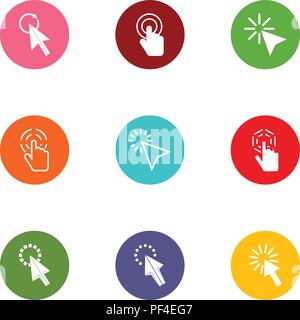 Clickthrough icons set, flat style Stock Vector Image & Art - Alamy