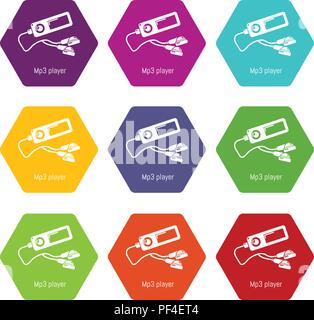 Mp Player Simple vector icon. Illustration symbol design template for ...