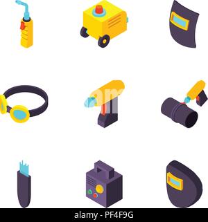 Welding icons set, isometric style Stock Vector Image & Art - Alamy