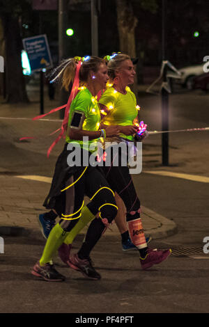 Stockholm, Sweden. 18 August 2018. Midnight run at the streets of ...