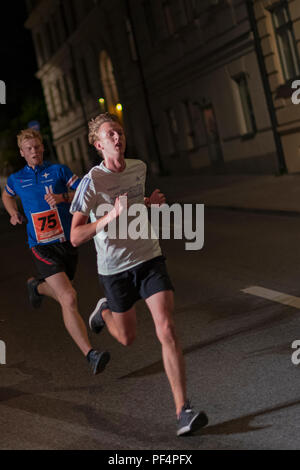Stockholm, Sweden. 18 August 2018. Midnight run at the streets of ...
