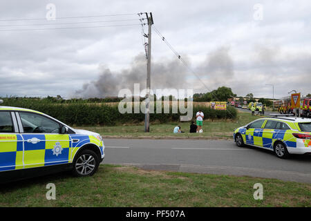 Emergency services at the scene on Severn Road, Treforest, in South ...