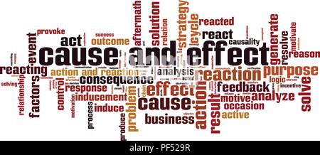 Cause and effect word cloud concept. Vector illustration Stock Vector ...