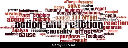 Action and reaction word cloud concept. Vector illustration Stock ...