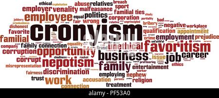 Cronyism word cloud concept. Vector illustration Stock Vector Image ...