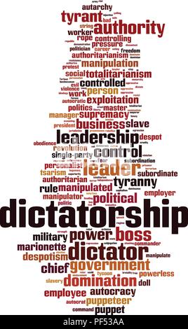 Dictatorship word cloud concept. Vector illustration Stock Vector Image ...