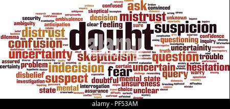 Doubt word cloud concept. Vector illustration Stock Vector Image & Art ...