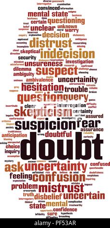 Doubt word cloud concept. Vector illustration Stock Vector Image & Art ...