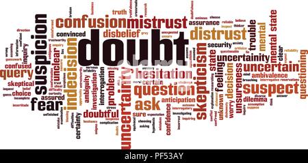 Doubt word cloud concept. Vector illustration Stock Vector Image & Art ...