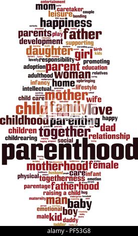 Parenthood word cloud concept. Vector illustration Stock Vector Image ...