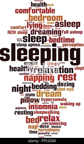 Sleeping word cloud concept. Vector illustration Stock Vector Image ...