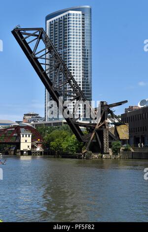 Bascule Railroad Bridge, Chicago Stock Photo - Alamy