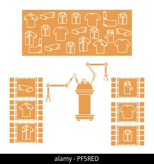 Smart automatic robotic sorting of clothes. Replacement of people with ...