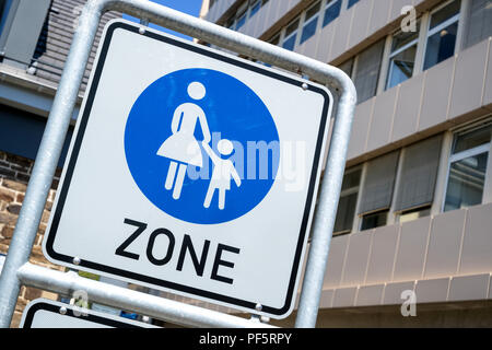German road sign: pedestrian area Stock Photo - Alamy