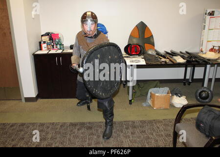 vikings in the formation of a shield wall Stock Photo - Alamy