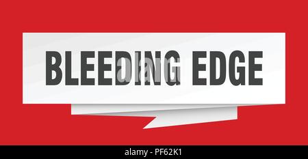 bleeding edge sign. bleeding edge paper origami speech bubble. bleeding ...