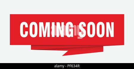 coming soon sign. coming soon paper origami speech bubble. coming soon ...