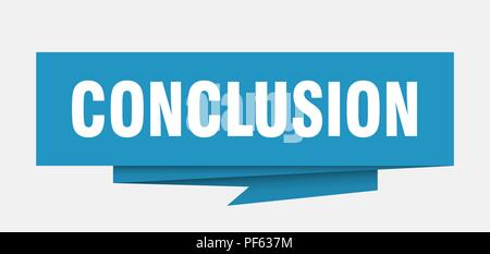 conclusion sign. conclusion paper origami speech bubble. conclusion tag ...