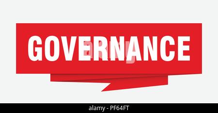 governance sign. governance paper origami speech bubble. governance tag ...