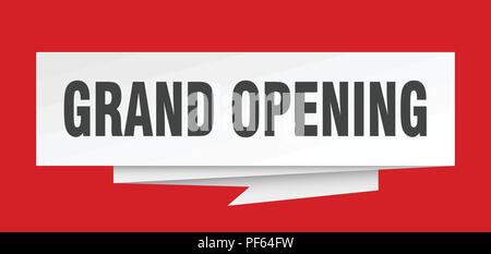 grand opening sign. grand opening paper origami speech bubble. grand ...