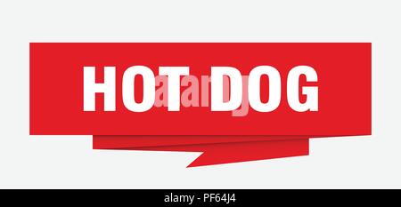 hot dog sign. hot dog paper origami speech bubble. hot dog tag. hot dog ...
