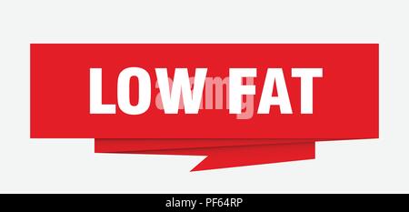 low fat sign. low fat paper origami speech bubble. low fat tag. low fat ...