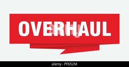 overhaul sign. overhaul paper origami speech bubble. overhaul tag ...