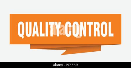 quality control sign. quality control paper origami speech bubble ...