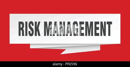 risk management sign. risk management paper origami speech bubble. risk ...