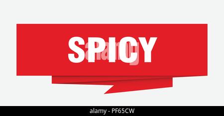 spicy sign. spicy paper origami speech bubble. spicy tag. spicy banner ...