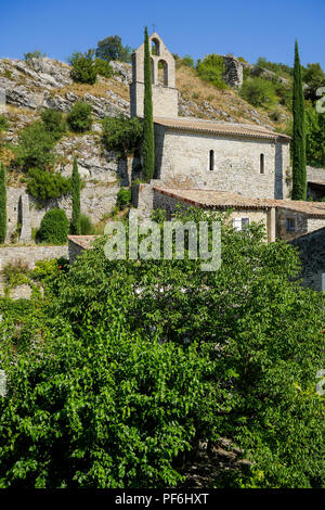 A general view of a village in the Drôme region of France, capturing ...