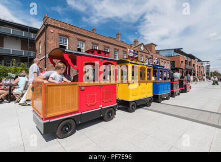 The Mini Loco Express road train in Gunwharf Quays, Portsmouth ...