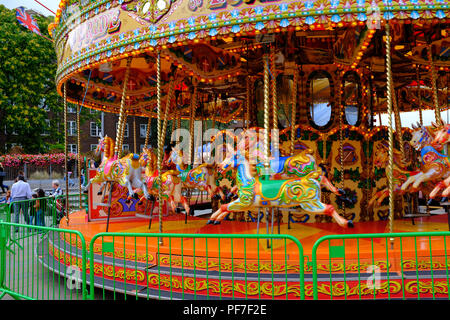 Traditional vintage fairground rides, Pier Approach, Bournemouth ...