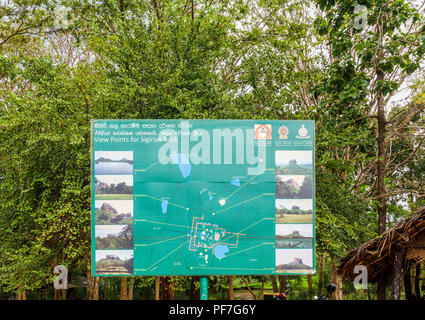 World Heritage City of Sigiriya Map Stock Photo - Alamy