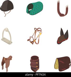 Horse stable icons set, isometric style Stock Vector Image & Art - Alamy