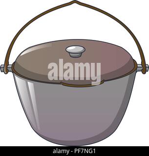 aluminium pot cooking line icon vector illustration Stock Vector Image ...