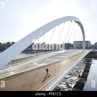 View of the Cittadella Bridge across the River Tanaro. Cittadella ...