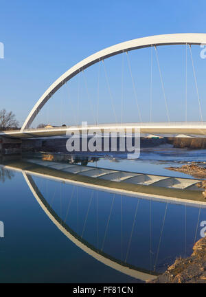View of the Cittadella Bridge across the River Tanaro. Cittadella ...