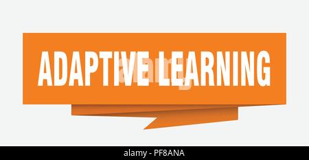 adaptive learning sign. adaptive learning paper origami speech bubble. adaptive learning tag ...