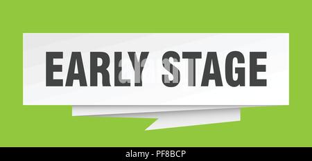 early stage sign. early stage paper origami speech bubble. early stage ...