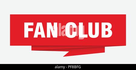 fan club sign. fan club paper origami speech bubble. fan club tag. fan ...